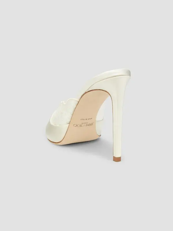 JIMMY CHOO Brigitte 100mm Lace Stiletto Mules