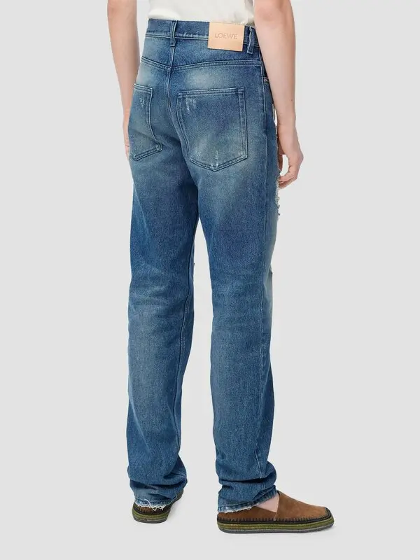 Loewe X Paula's Ibiza Patchwork Straight-leg Jeans