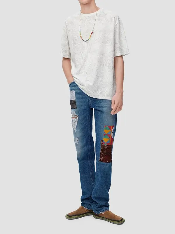 Loewe X Paula's Ibiza Patchwork Straight-leg Jeans