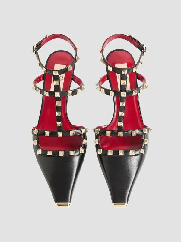 Valentino Garavani Rockstud 40mm Kidskin Pumps - Black