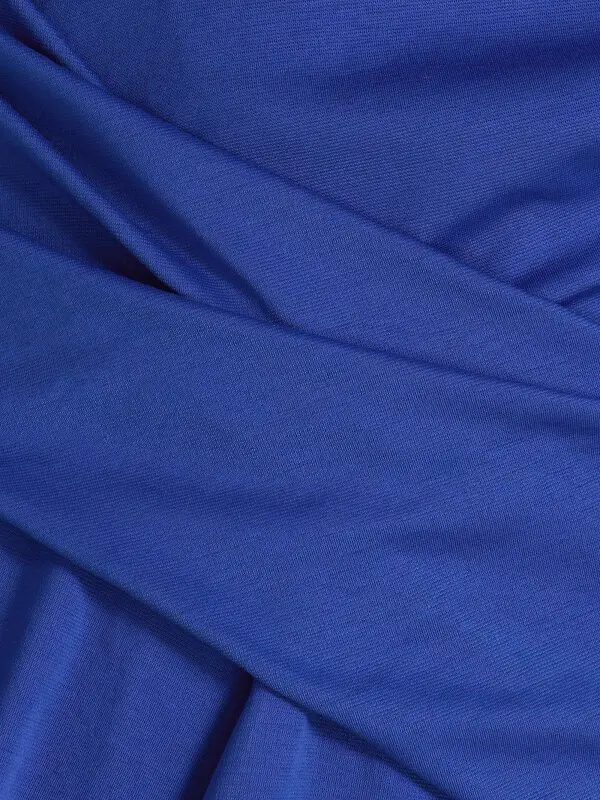 Talbot Runhof Wrapped Cotton-blend Cocktail Dress