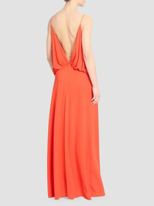 Loewe Draped V-neck Gown