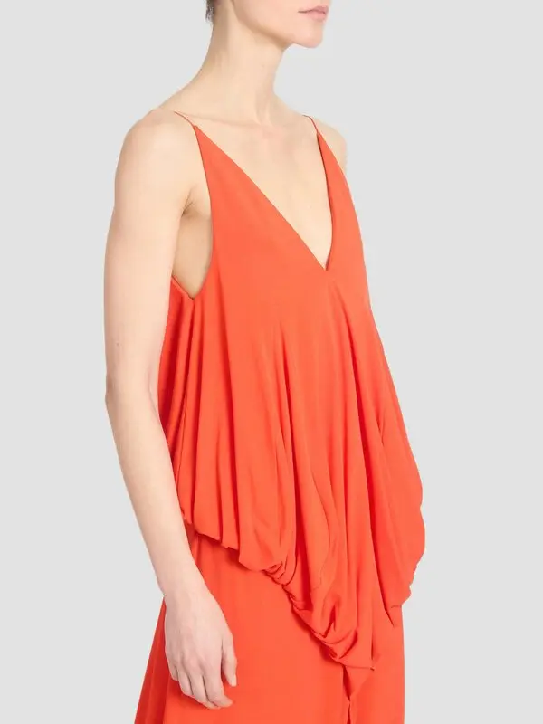 Loewe Draped V-neck Gown