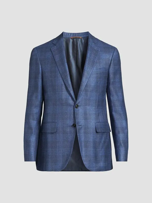 Canali Kei Silk-cashmere Trim-fit Solid Sport Coat