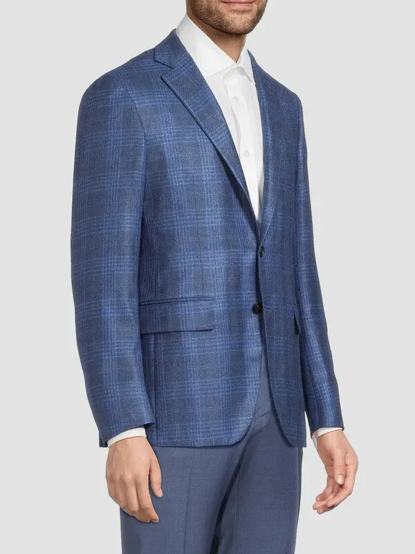 Canali Kei Silk-cashmere Trim-fit Solid Sport Coat