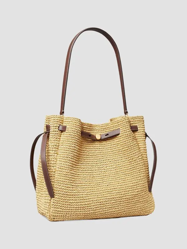 Tory Burch Romy Large Straw Bucket Bag