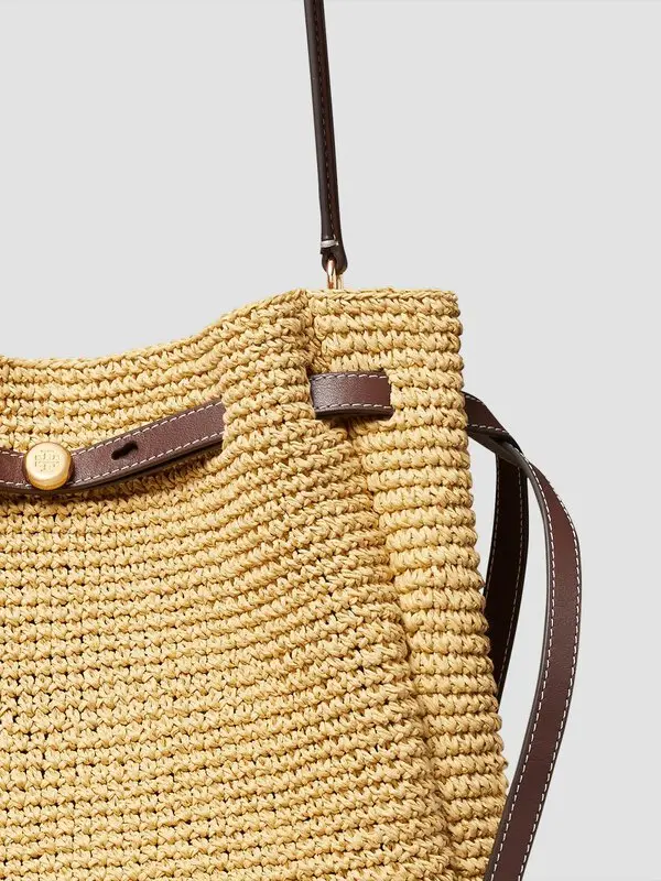 Tory Burch Romy Large Straw Bucket Bag