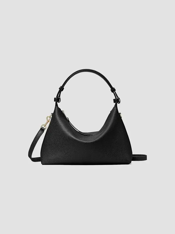 Tory Burch Mellow Leather Shoulder Bag - Black
