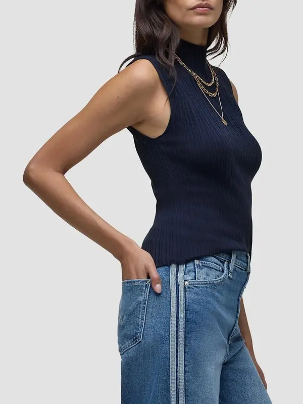 Hudson Jeans Mock Turtleneck Sweater Tank