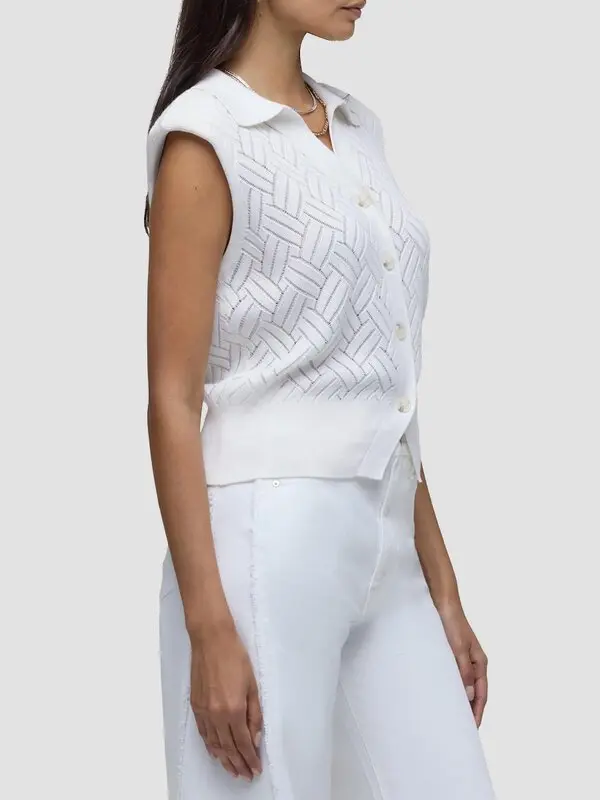 Hudson Jeans Cap Sleeve Rib-knit Top