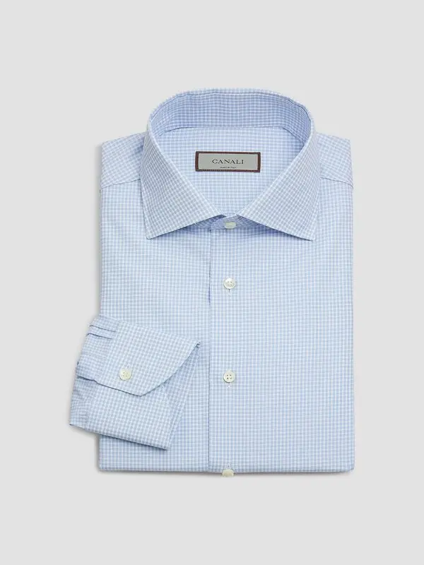 Canali Gingham Cotton Dress Shirt