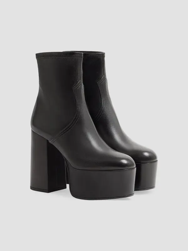 Valentino Garavani Fawcette Platform Ankle 120mm Boots In Stretch Nappa