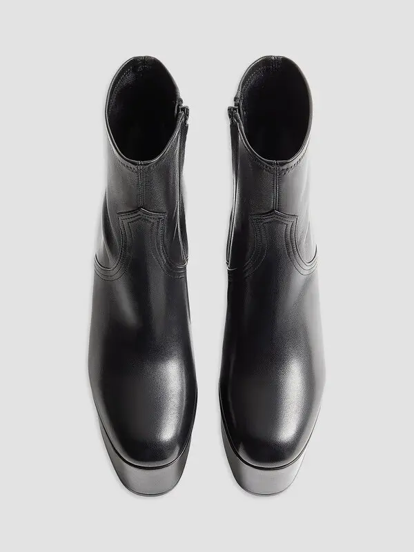 Valentino Garavani Fawcette Platform Ankle 120mm Boots In Stretch Nappa
