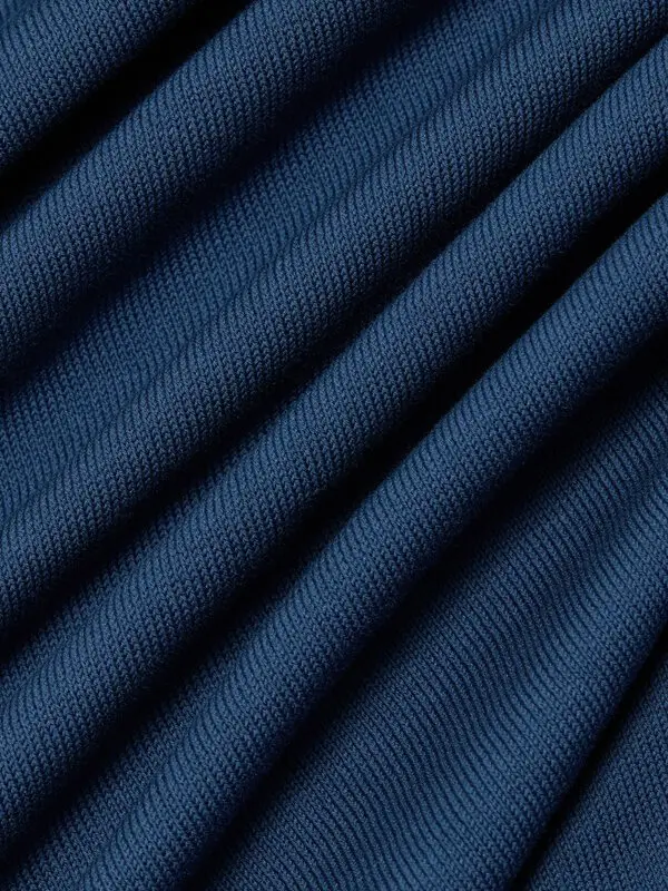 Canali Contrast Tipped Knit Crewneck T-shirt - Blue
