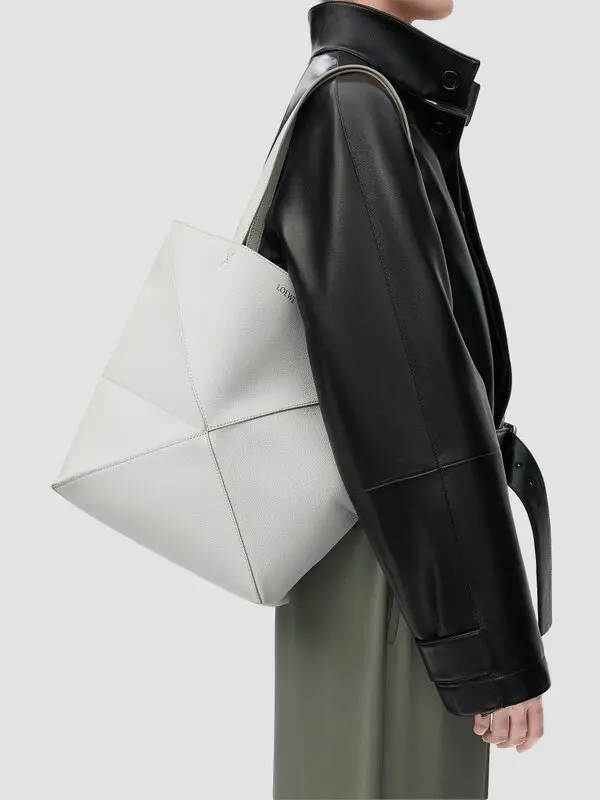 Loewe Medium Puzzle Fold Grained Leather Tote Bag