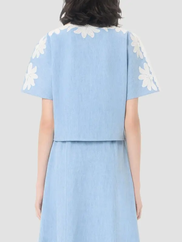 Valentino Garavani Embroidered Shirt - Denim