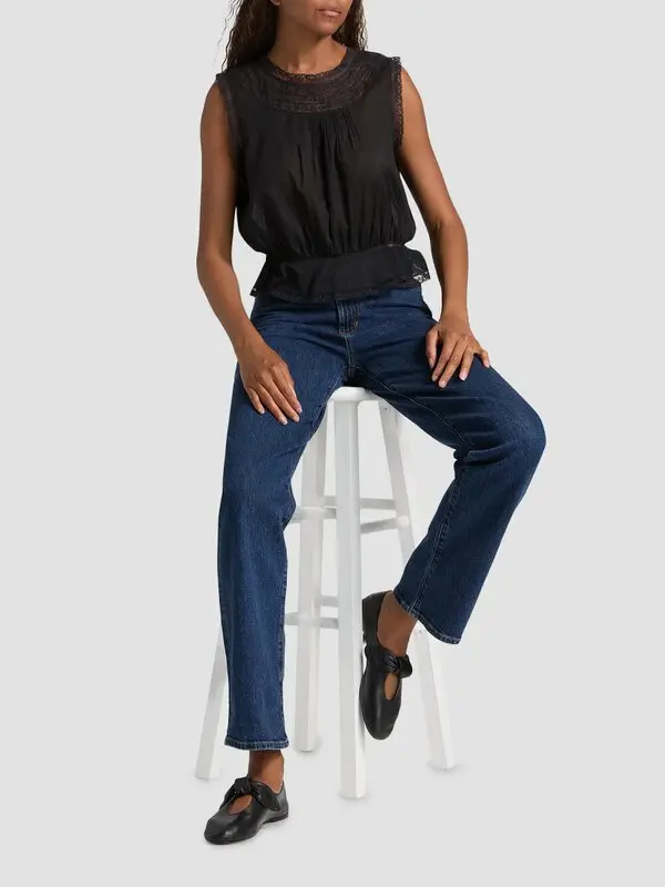 DÔEN Lilibet Cotton Top - Black