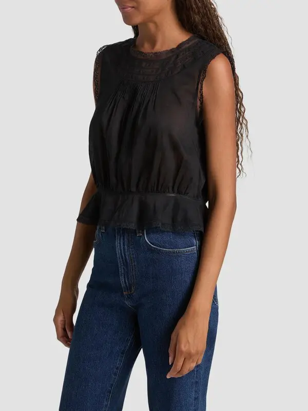DÔEN Lilibet Cotton Top - Black