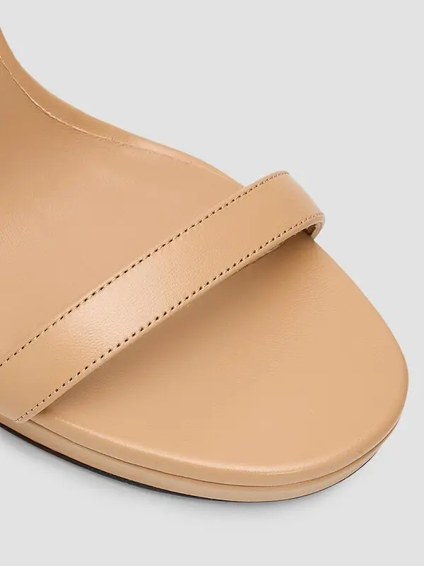 JIMMY CHOO Moza 120mm Leather Sandals - Chai