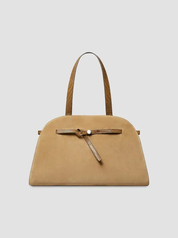 Tory Burch Romy Large Suede Shoulder Bag