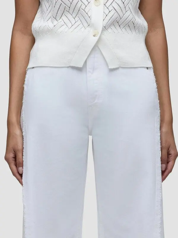 Hudson Jeans Jodie Wide-leg Frayed Seam Jeans