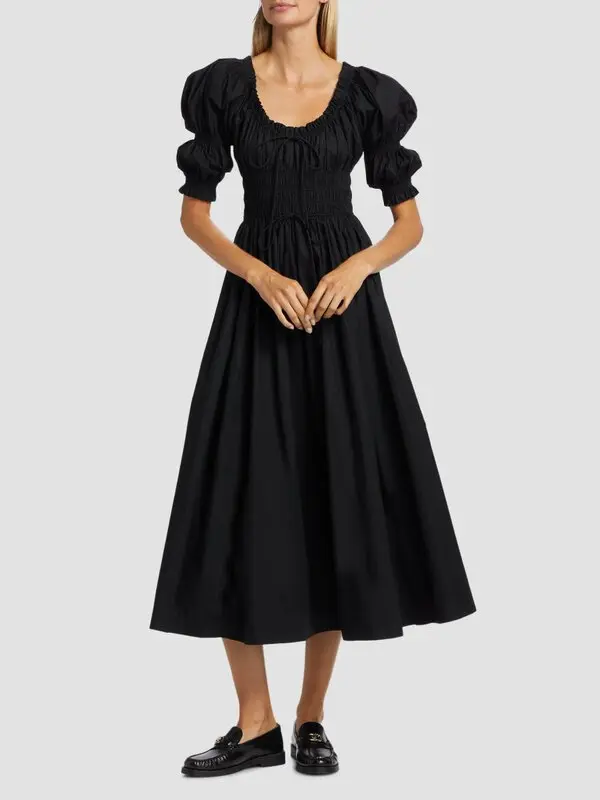 DÔEN Ischia Puff-sleeve Dress - Black
