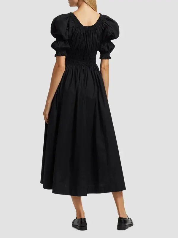 DÔEN Ischia Puff-sleeve Dress - Black