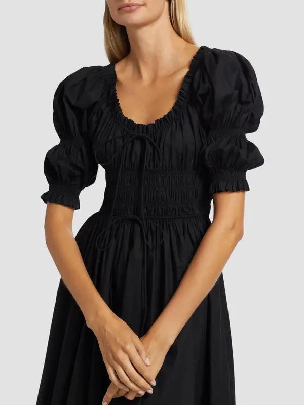 DÔEN Ischia Puff-sleeve Dress - Black
