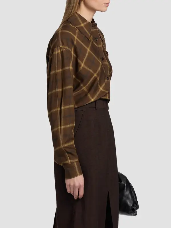 Co Check Plaid Banana-sleeve Shirt