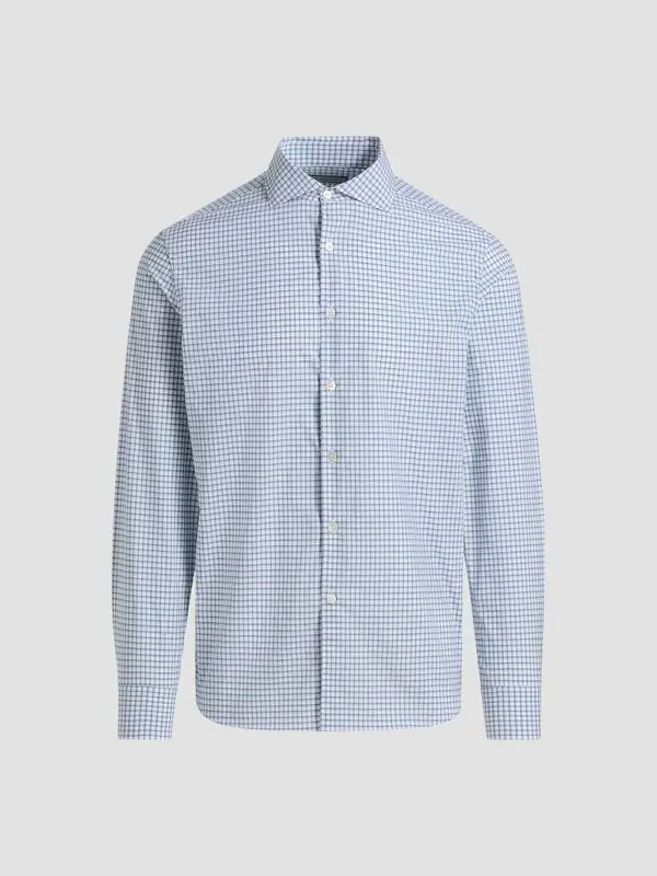 Canali Window Check Cotton Sport Shirt