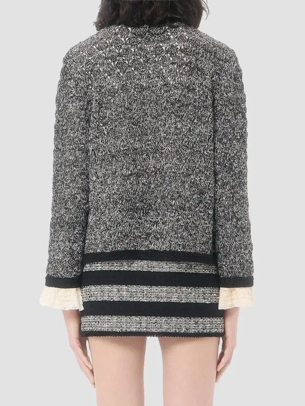 Valentino Garavani Knitted Jacket In Linen And Lurex