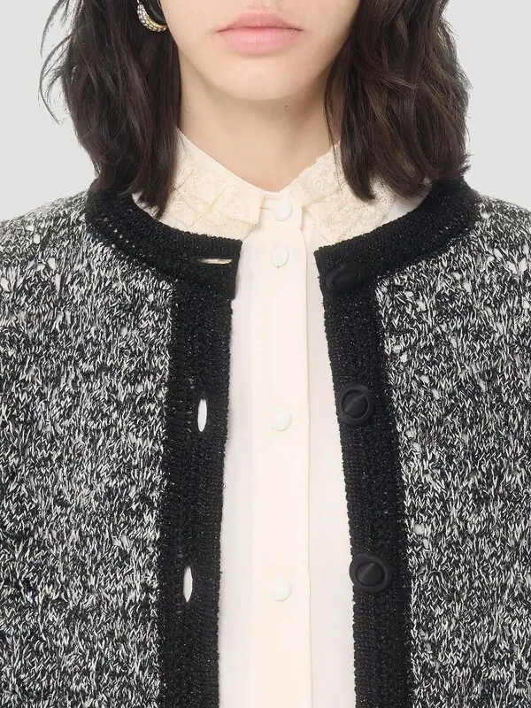 Valentino Garavani Knitted Jacket In Linen And Lurex