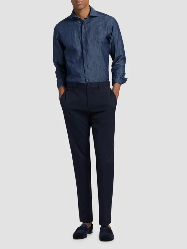 Canali Cotton-linen Sport Shirt