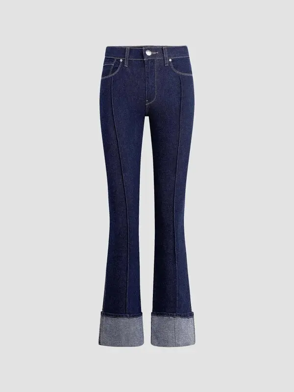 Hudson Jeans Barbara High-rise Pintucked Boot Crop Jeans