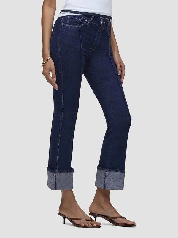 Hudson Jeans Barbara High-rise Pintucked Boot Crop Jeans