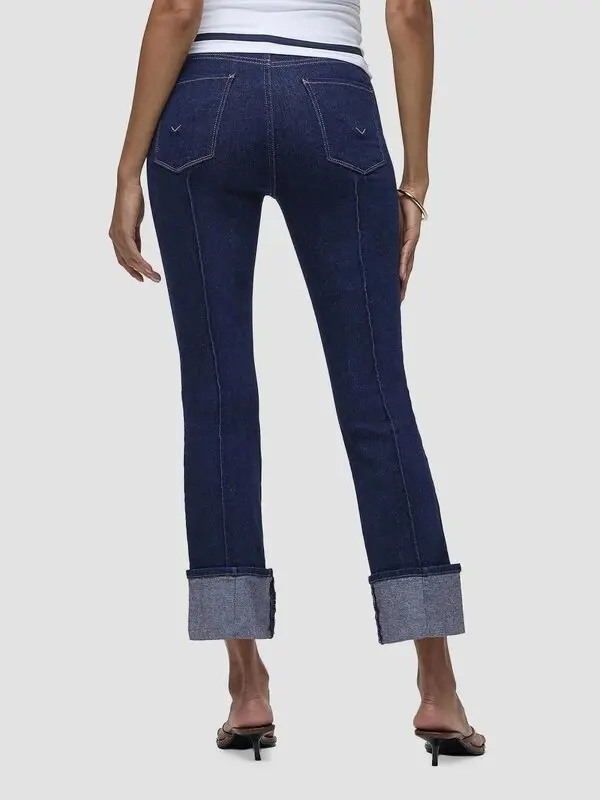 Hudson Jeans Barbara High-rise Pintucked Boot Crop Jeans
