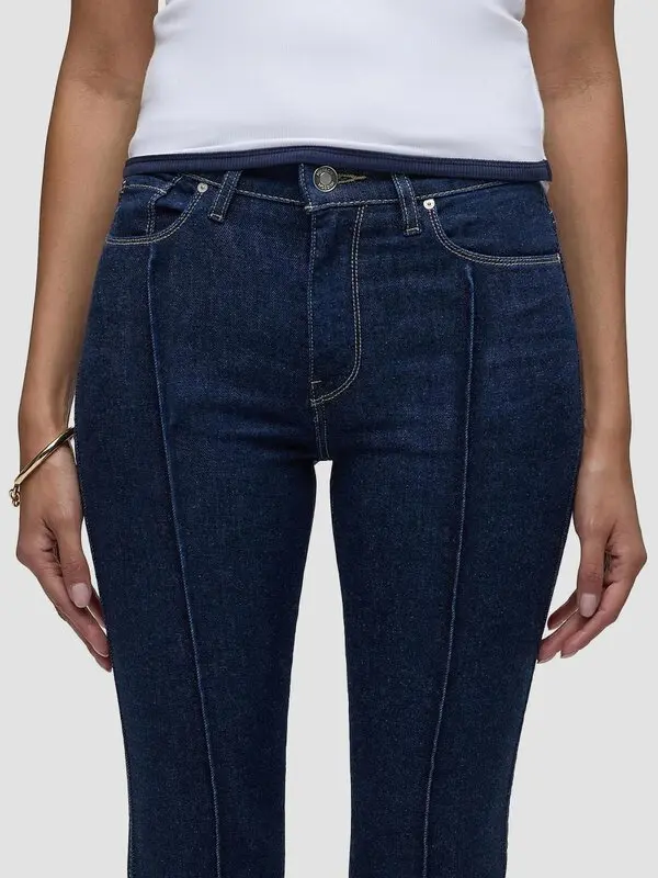 Hudson Jeans Barbara High-rise Pintucked Boot Crop Jeans