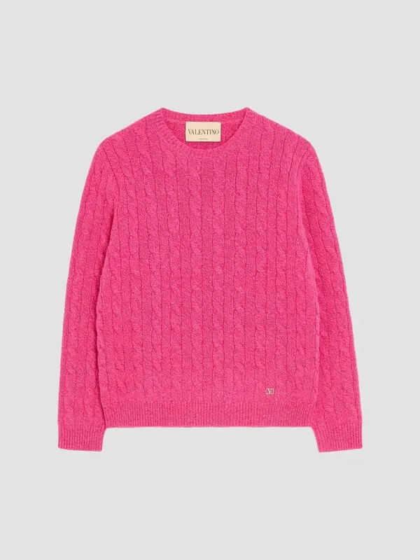 Valentino Garavani Mouliné Wool Jumper - Fuchsia