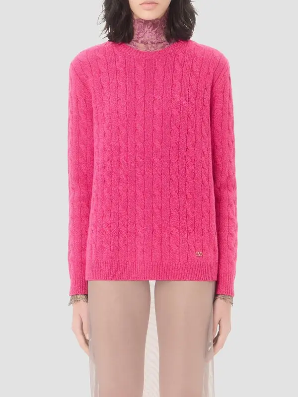 Valentino Garavani Mouliné Wool Jumper - Fuchsia
