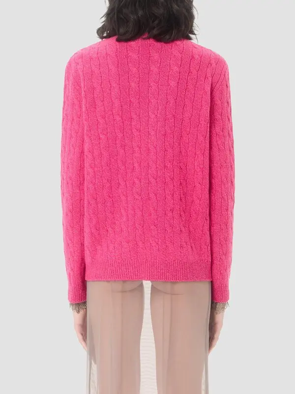 Valentino Garavani Mouliné Wool Jumper - Fuchsia