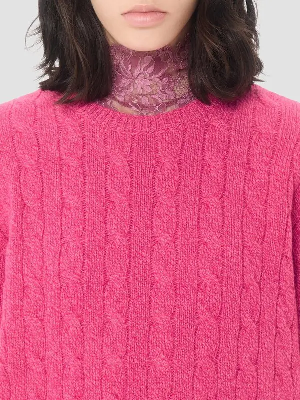 Valentino Garavani Mouliné Wool Jumper - Fuchsia