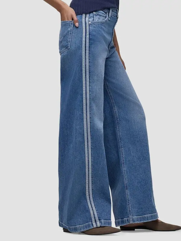 Hudson Jeans Jodi Track-detail Wide-leg Loose-fit Jeans