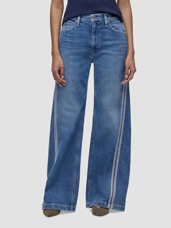 Hudson Jeans Jodi Track-detail Wide-leg Loose-fit Jeans