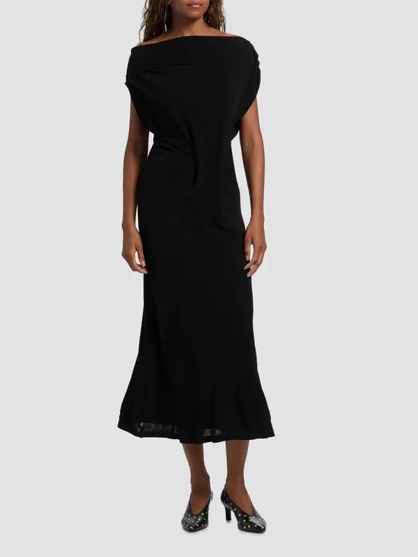 Co Off-the-shoulder Midi-dress