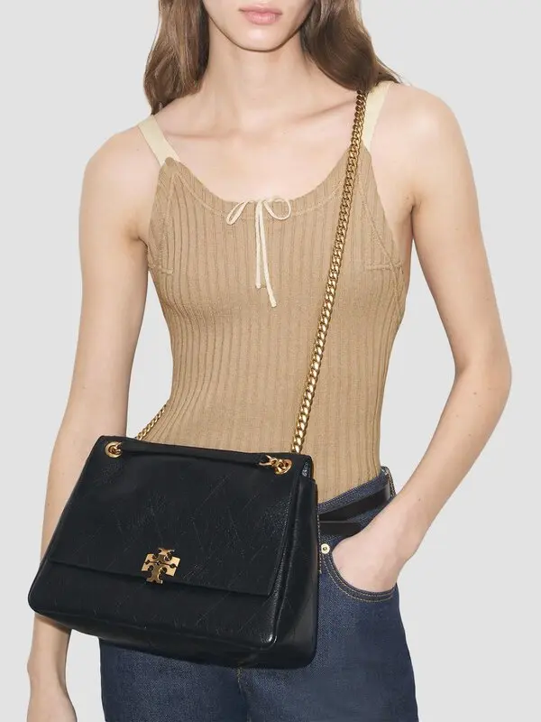 Tory Burch Charlie Leather Chain Wallet