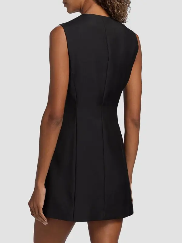 HEIRLOME Danielle Wool-blend Button-front Minidress