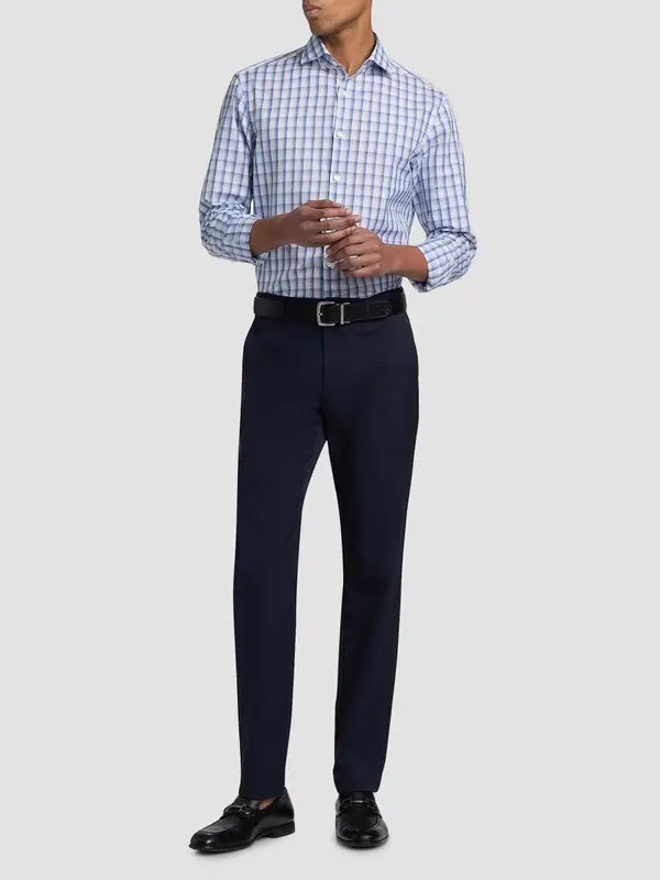 Canali Plaid Cotton-linen Sport Shirt
