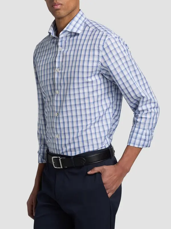 Canali Plaid Cotton-linen Sport Shirt