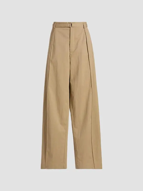 Co Pleated Tton-blend Wide-leg Pants