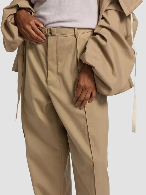 Co Pleated Tton-blend Wide-leg Pants